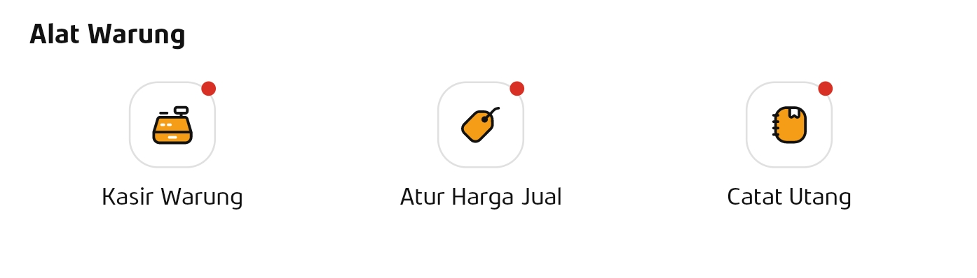 Menu Alat Warung Punya 3 Fitur Bikin Urusan Jualan Jadi Beres!