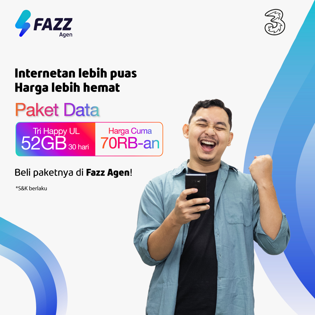 Promo Tri Indonesia di Fazz Agen, Untungnya Bikin Hepi!