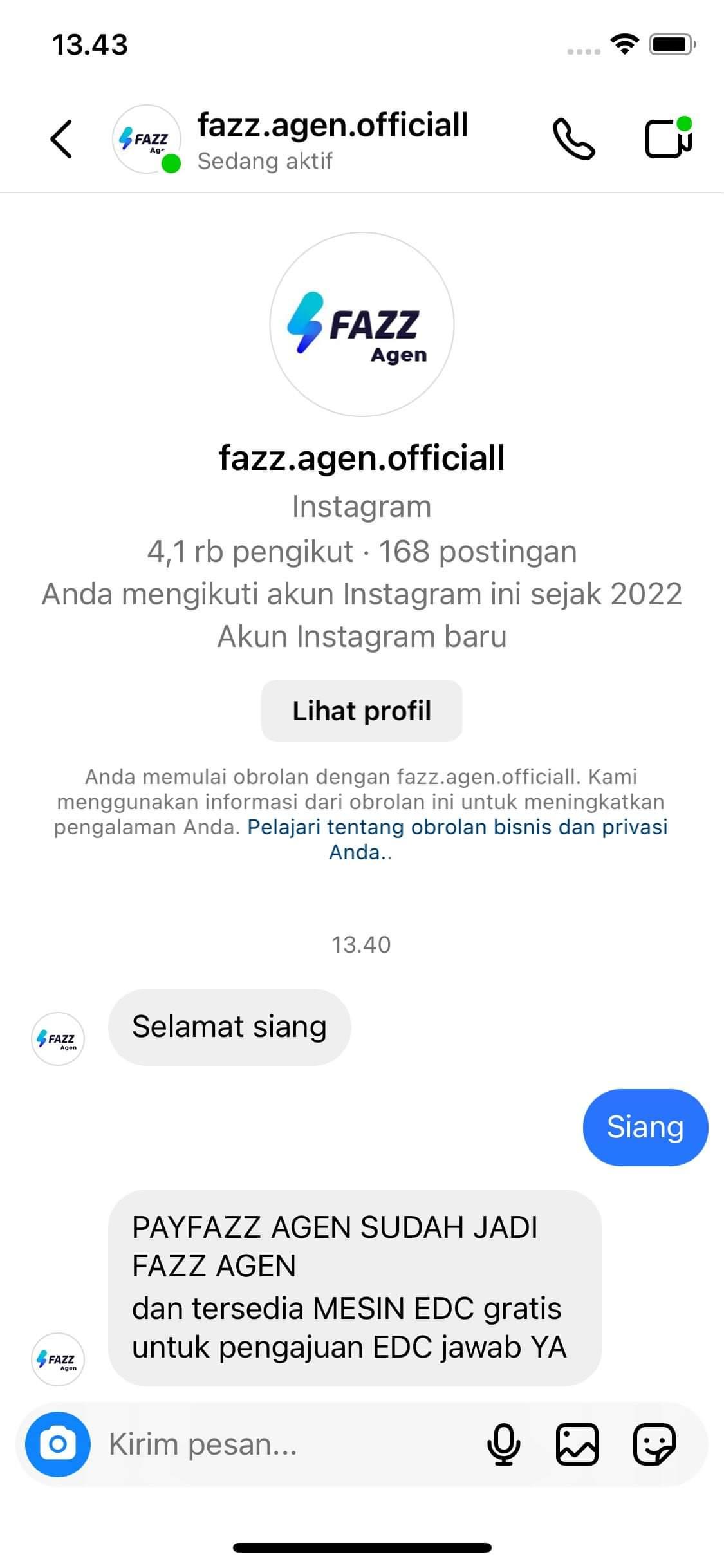Waspada Penipuan Mengatasnamakan Fazz Agen!