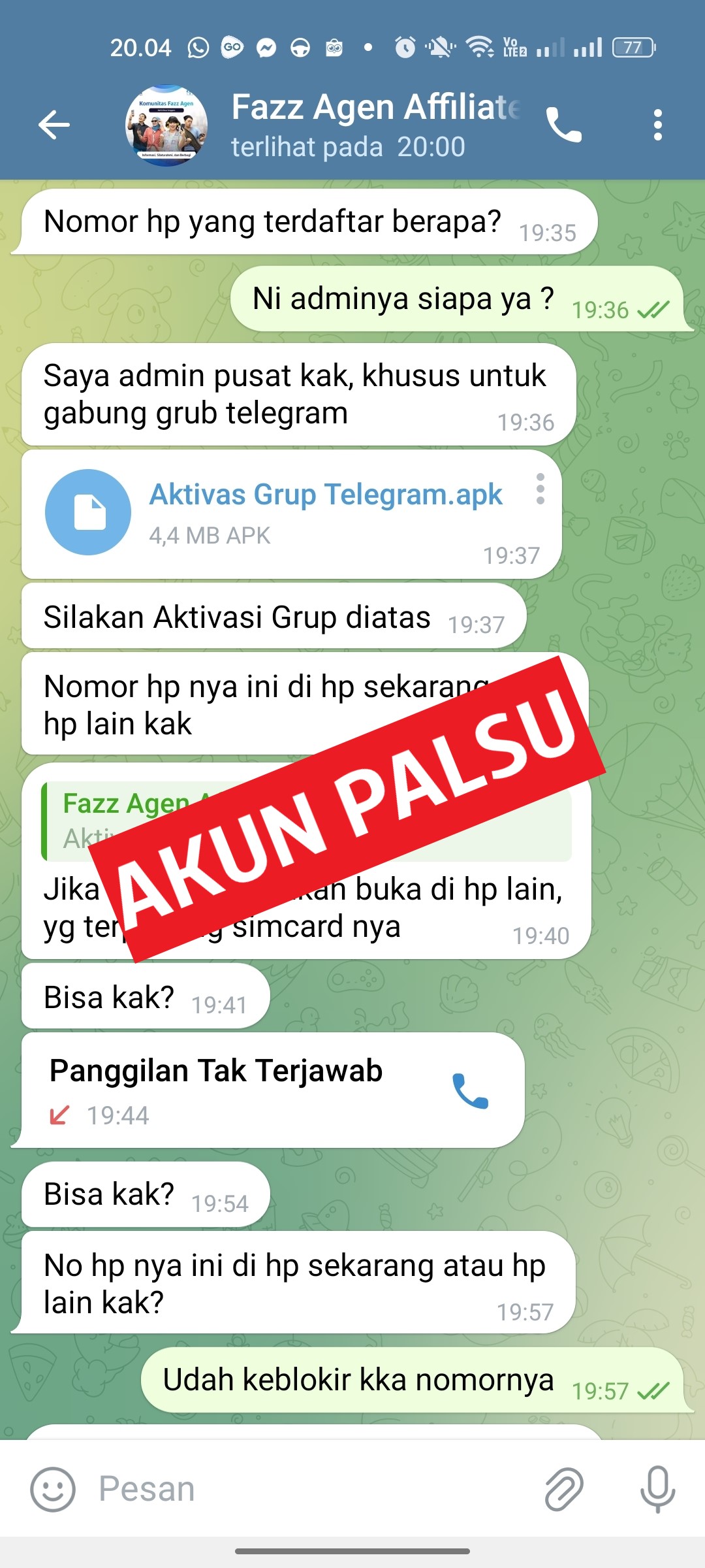 Waspada Penipuan Mengatasnamakan Fazz Agen!