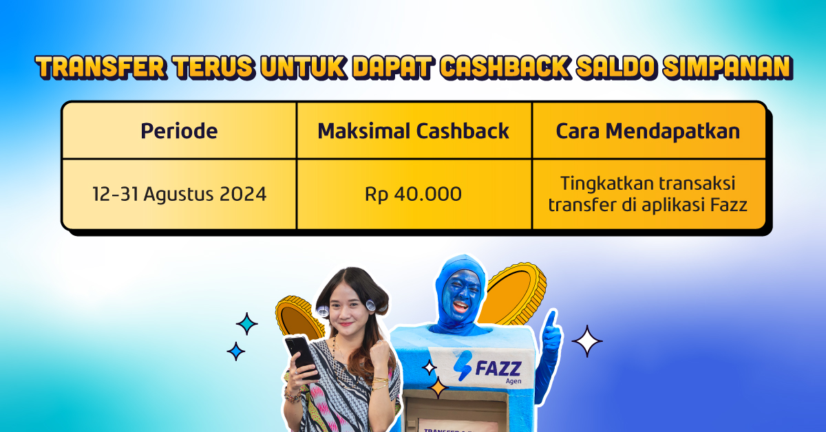 Cashback Saldo Simpanan hingga 40 Ribu dengan Transfer
