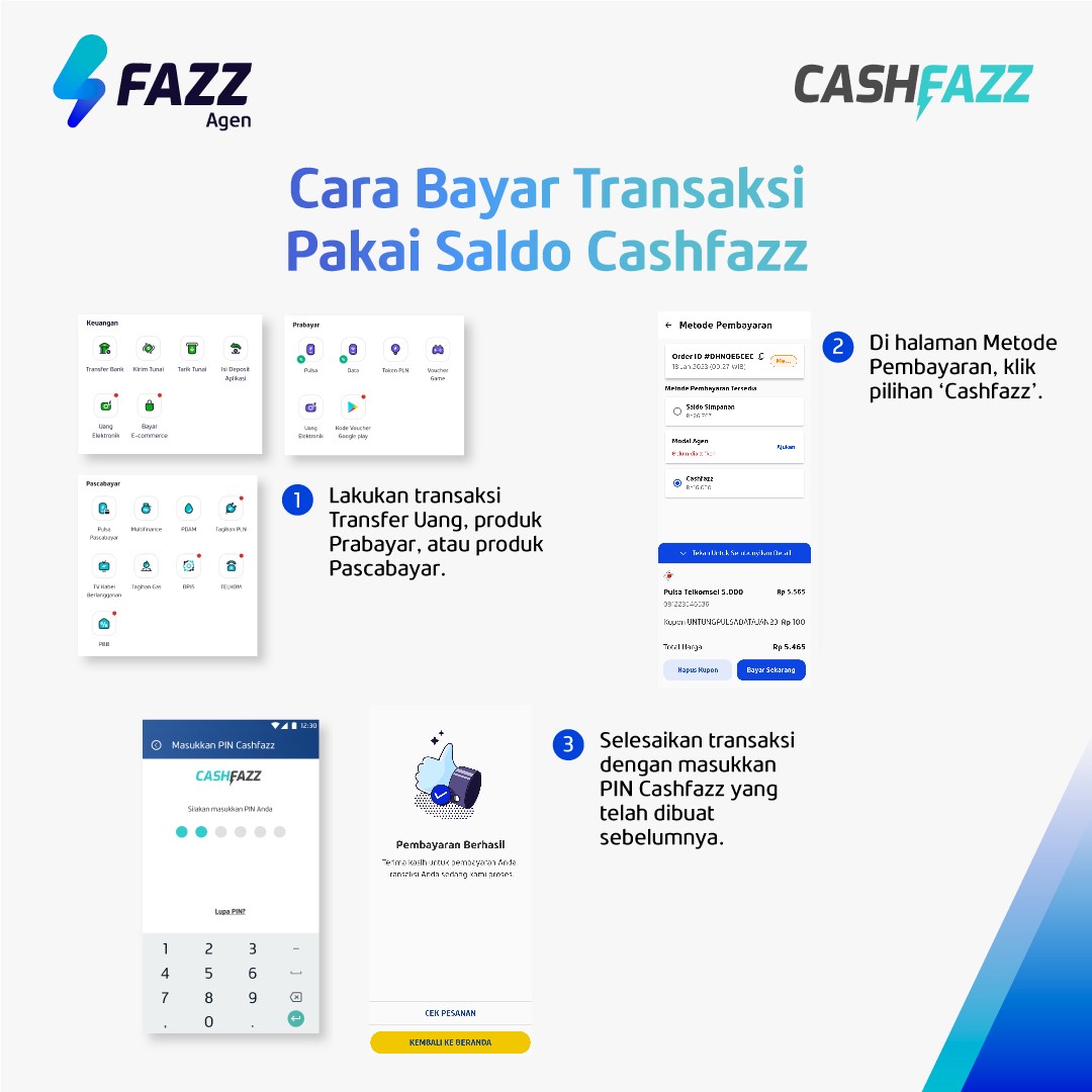 Bayar Semua Transaksi di Fazz Agen Bisa Pakai Saldo Cashfazz!